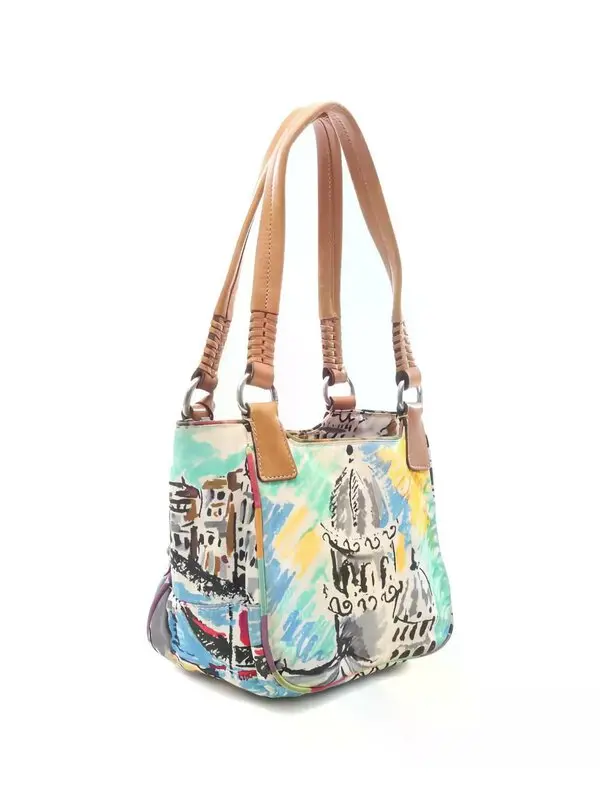 Prada 2000s Printed Leather Handbag