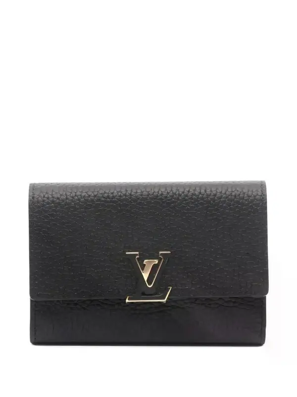 LOUIS VUITTON Portefeuille Capucines Trifold Wallet - Black