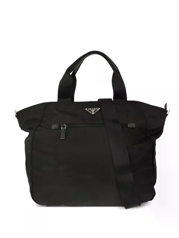 Prada 1990-2000s Logo-plaque Tote Bag