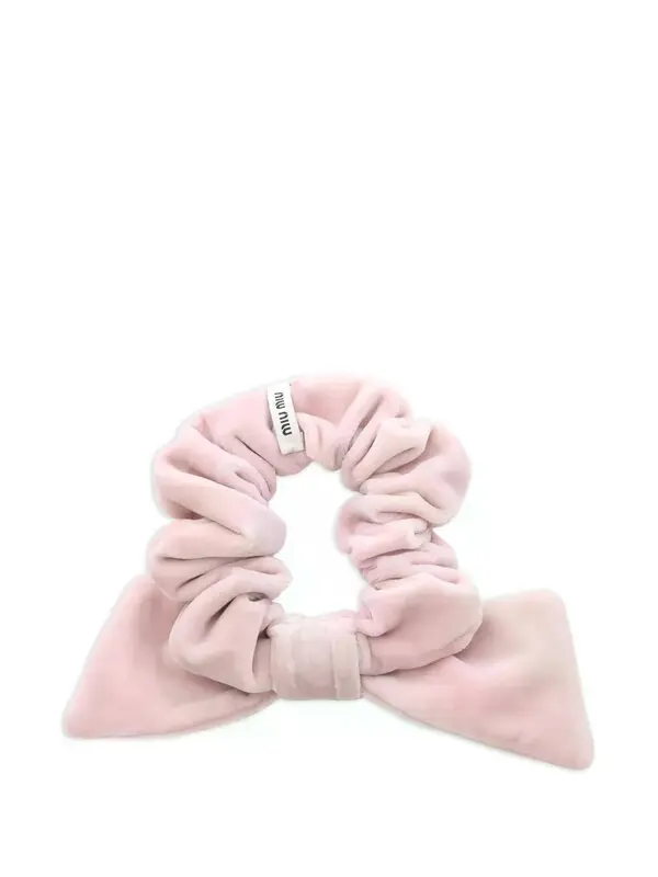 Miu Miu Logo-detail Hair Scrunchie - Pink