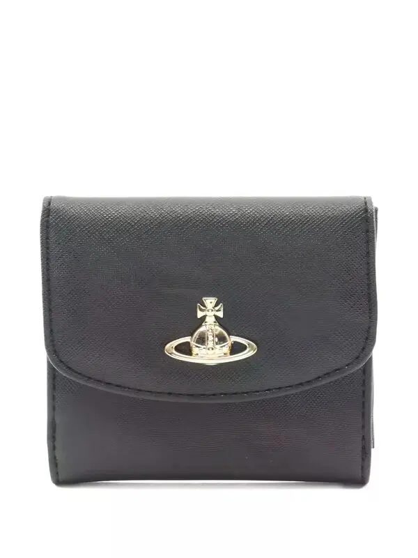VIVIENNE WESTWOOD 2020s Orb-plaque Bi-fold Wallet - Black