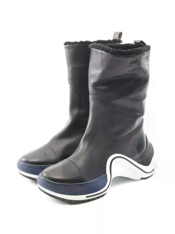 LOUIS VUITTON Arc Light Leather Boots