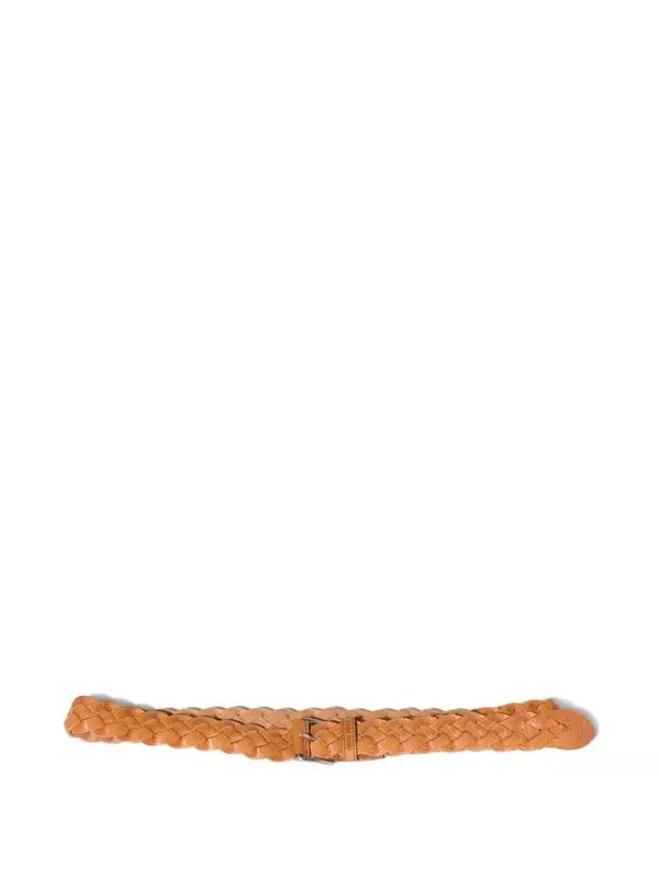 Miu Miu Woven Leather Belt - Brown