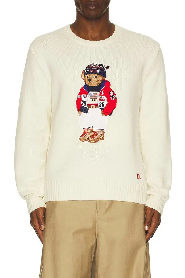 Polo Ralph Lauren Winter Olympics Pullover Sweater - Cream Combo