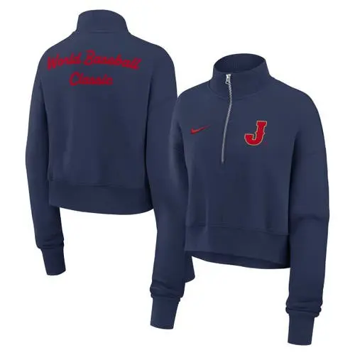 Nike Japan Baseball 2026 World Baseball Classic Phoenix Fleece Half-zip Sweatshirt - Navy