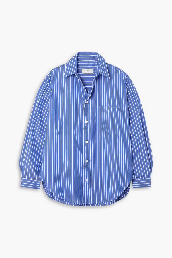 Matteau Striped Cotton-poplin Shirt