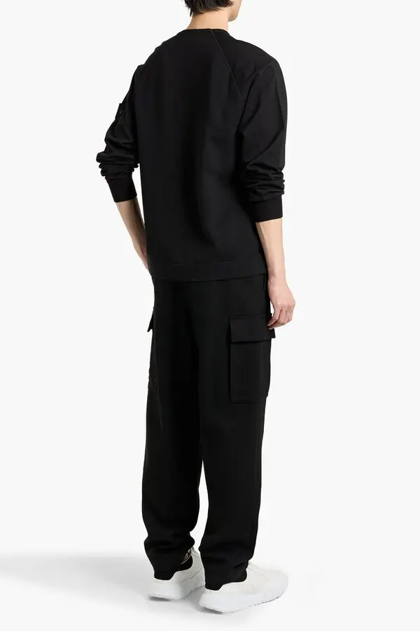 Stone Island Appliquéd Cotton-blend Terry Sweatshirt