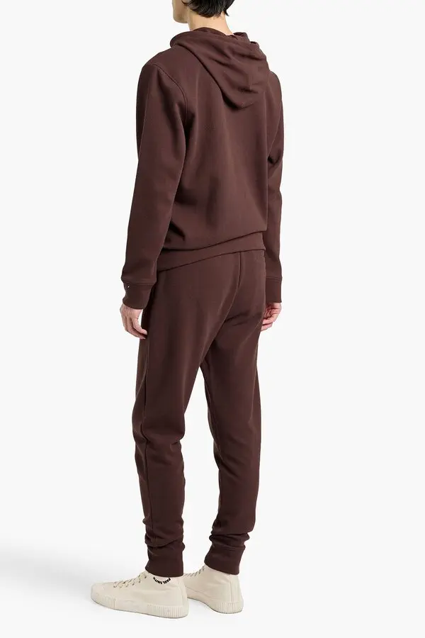 Onia Waffle-knit Cotton-blend Hoodie - Chocolate