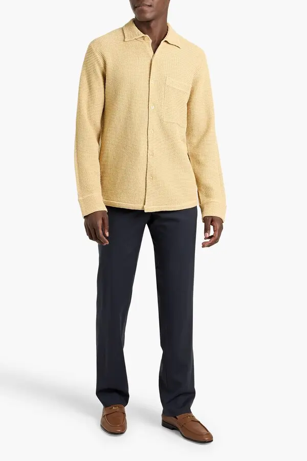 Sandro Tapered Wool Trousers - Navy