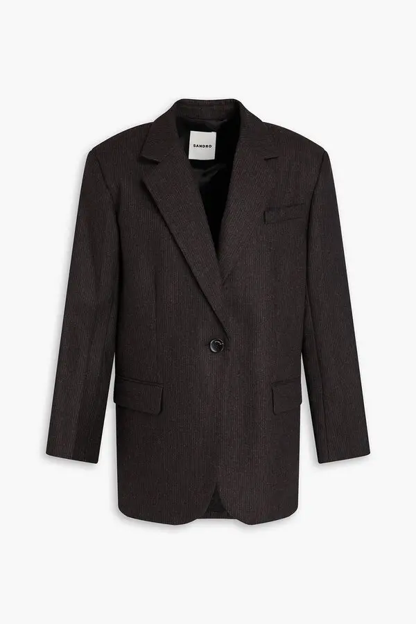 Sandro Pinstriped Wool-blend Blazer