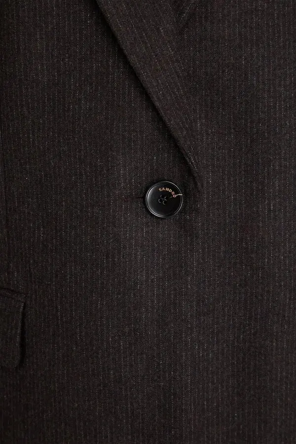 Sandro Pinstriped Wool-blend Blazer