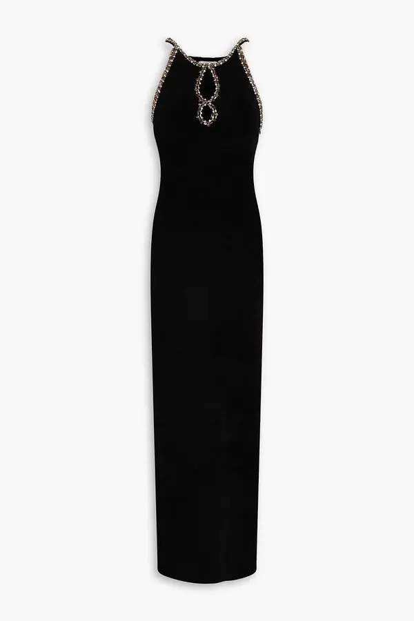 Sandro Crystal Embellished Knitted Maxi Dress
