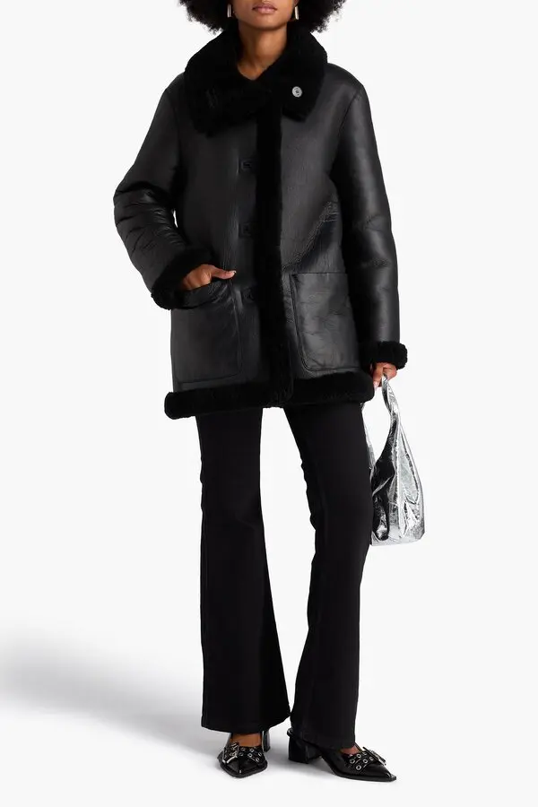 Maje Reversible Shearling Jacket
