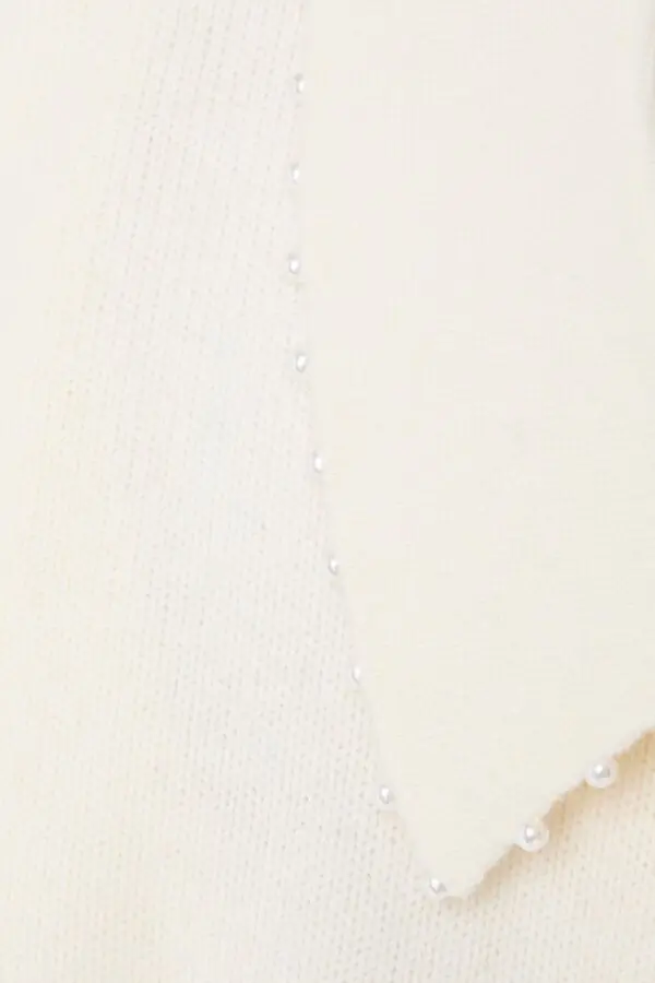 Sandro Bead-embellished Wool Polo Sweater