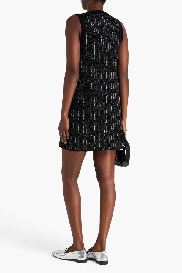 Sandro Sequin-embellished Velour Mini Dress