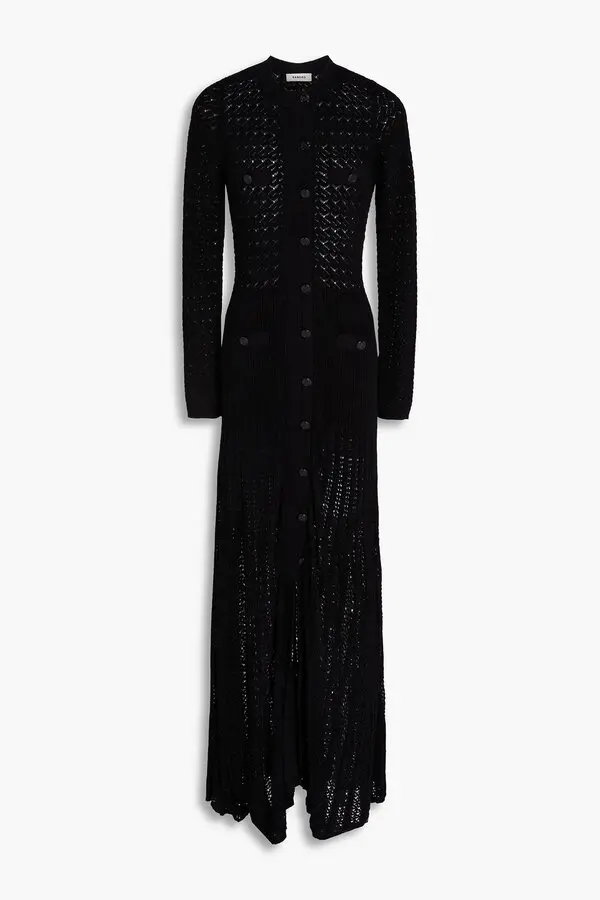 Sandro Crochet-knit Maxi Dress