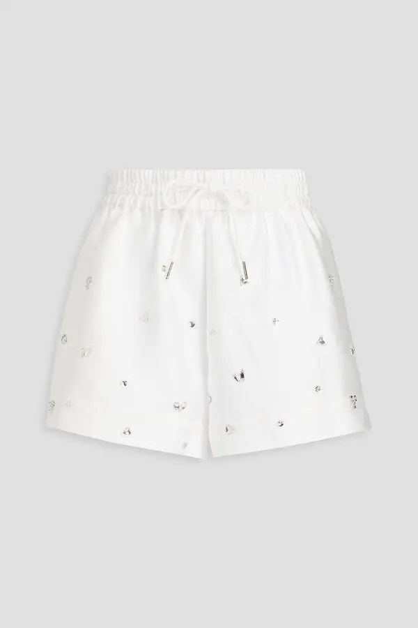 Sandro Crystal-embellished Twill Shorts