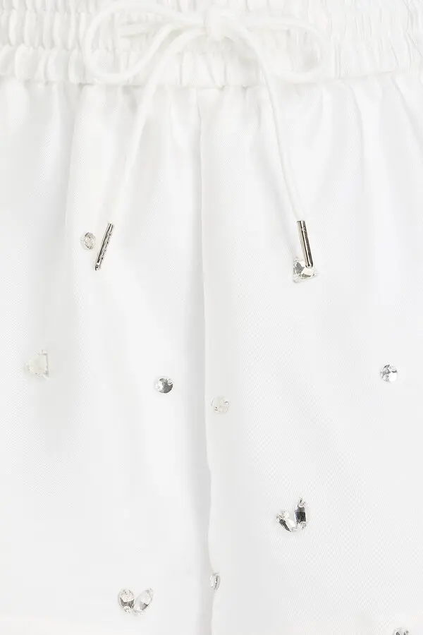 Sandro Crystal-embellished Twill Shorts