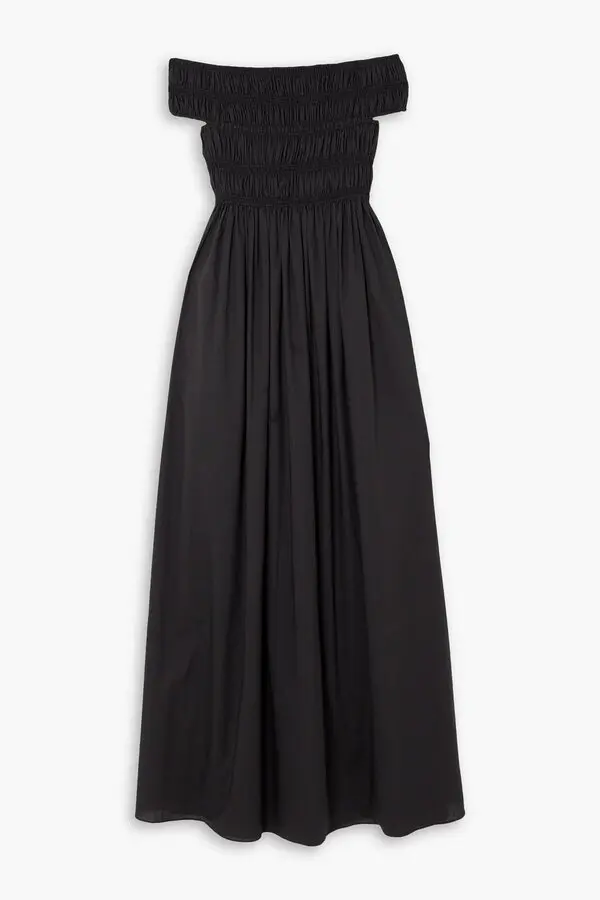 Matteau Off-the-shoulder Shirred Maxi Dress