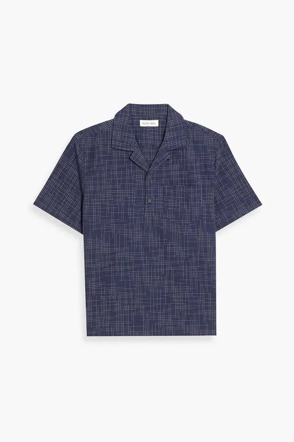 ALEX MILL Som Printed Cottonpoplin Shirt - Navy