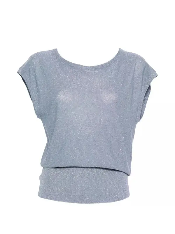 Herno Sequin-embellished Knit Top - Blue