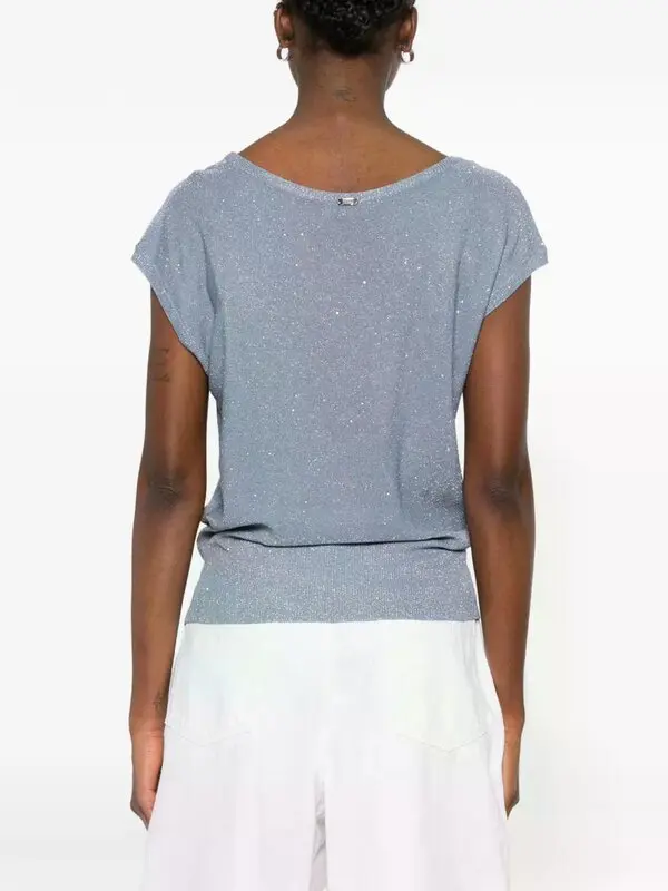 Herno Sequin-embellished Knit Top - Blue