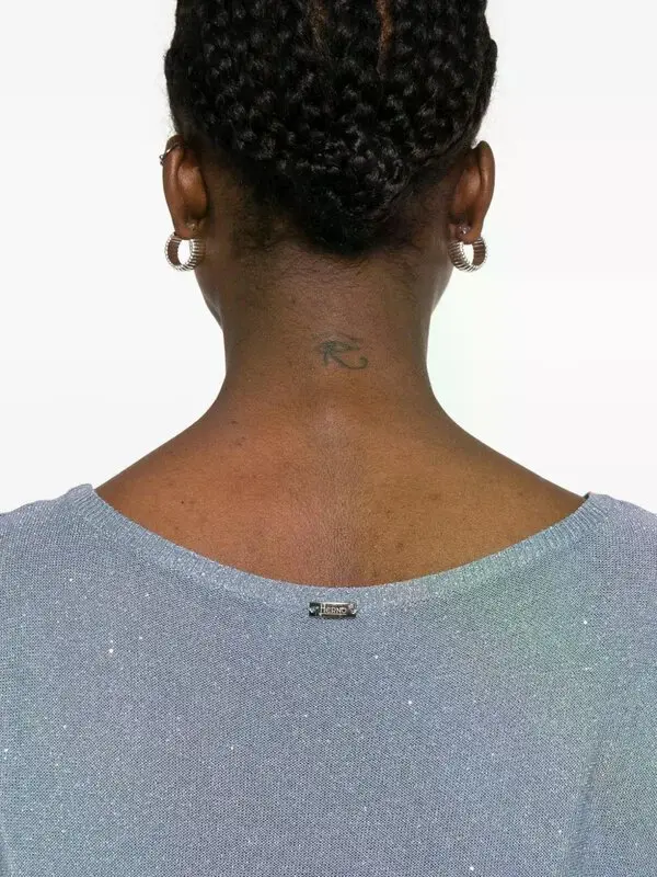 Herno Sequin-embellished Knit Top - Blue