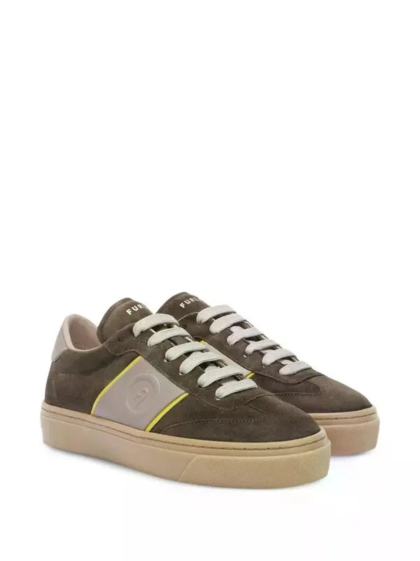 Furla Suede Logo Sneakers - Brown