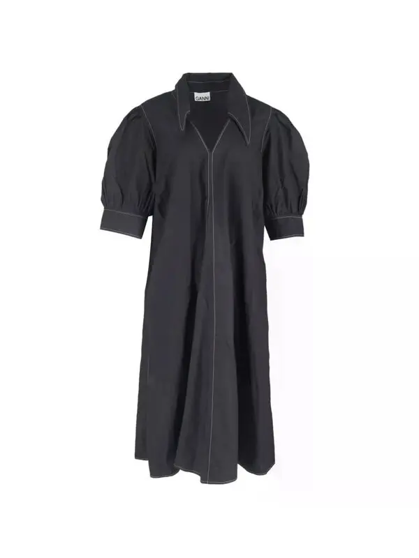 GANNI Puff-sleeved Dress
