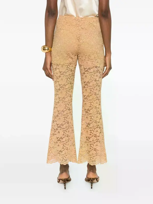 TWINSET Floral Lace Flared Trousers