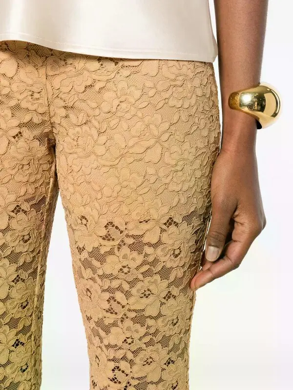 TWINSET Floral Lace Flared Trousers