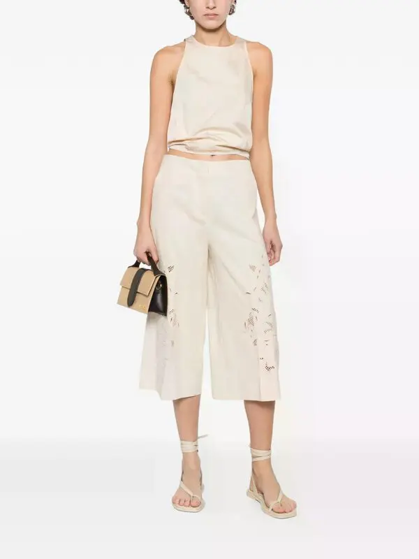 TWINSET Floral Embroidered Culottes