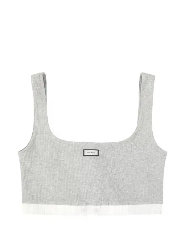 ENTIRE STUDIOS Ribbed Button-detail Bra
