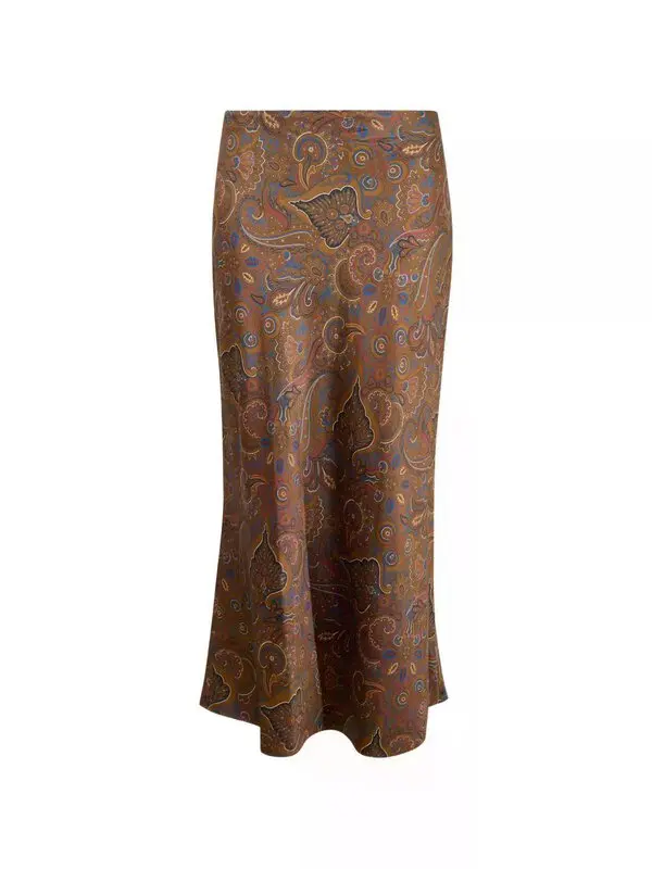 Veronica Beard Clover Paisley-pattern Midi Skirt