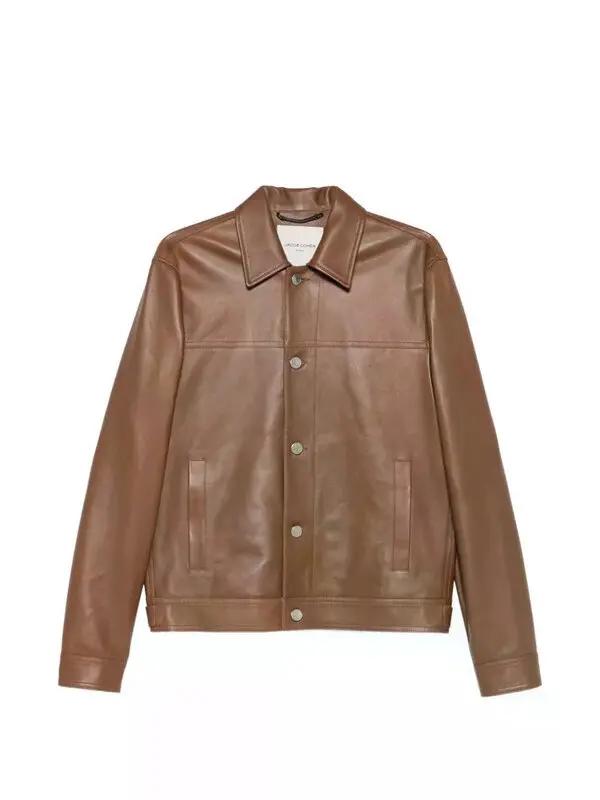 Jacob Cohen Button-fastening Leather Jacket