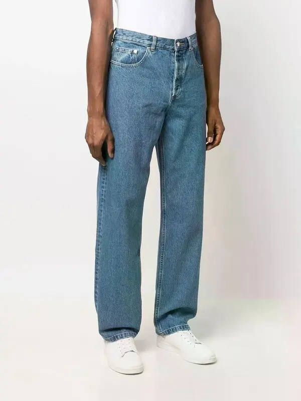 A.p.c. High-rise Straight-leg Jeans - Blue