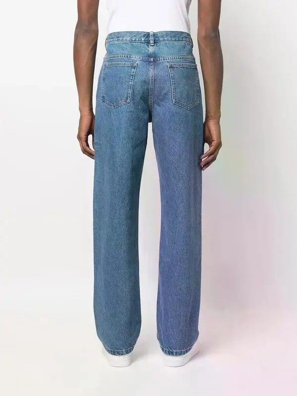 A.p.c. High-rise Straight-leg Jeans - Blue
