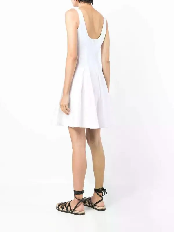 Staud Wells Pleated Mini Dress