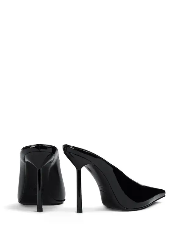 LE SILLA Clivage Leather Mules - Black