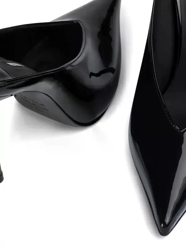 LE SILLA Clivage Leather Mules - Black