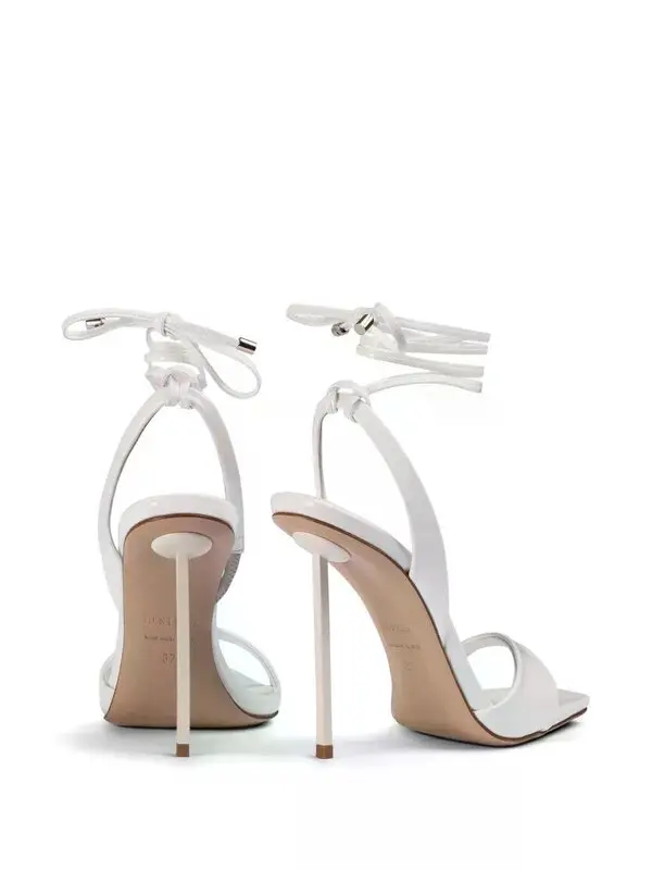 LE SILLA Nyra Tie-ankle Stiletto Sandals - White
