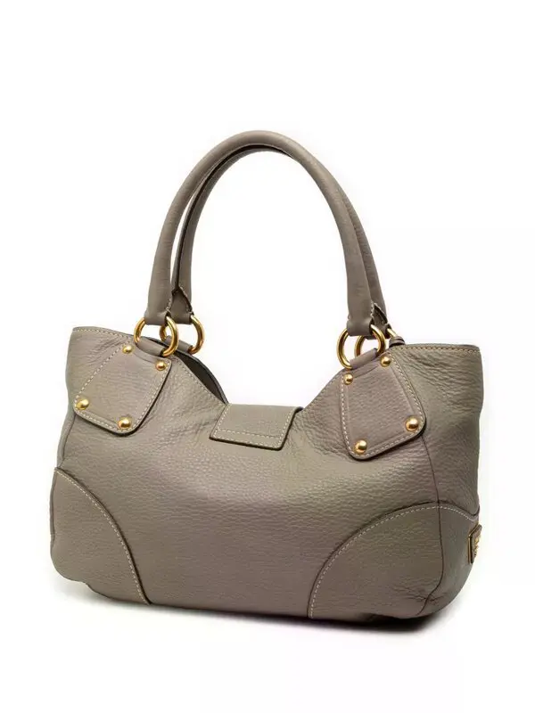 Prada 2013-2025 Vitello Daino Shoulder Bag - Grey