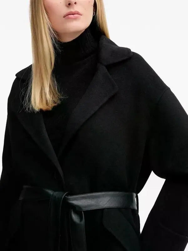 MARC AUREL Belted Buttoned Coat