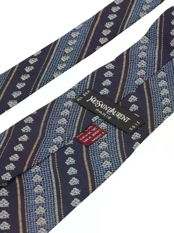 Saint Laurent Patterned Silk Tie