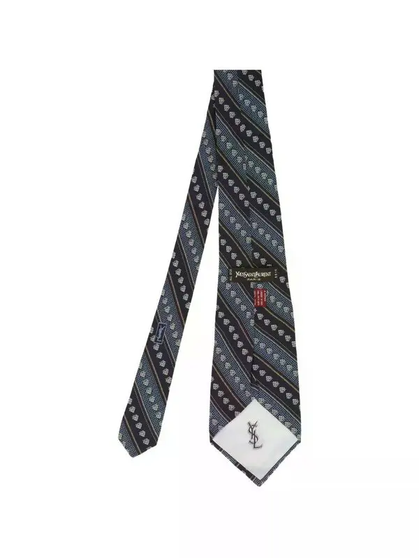 Saint Laurent Patterned Silk Tie