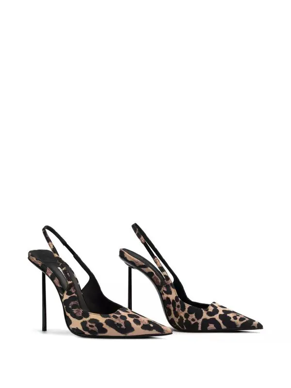 LE SILLA Amelia Leopard-print Slingback Pumps - Neutrals