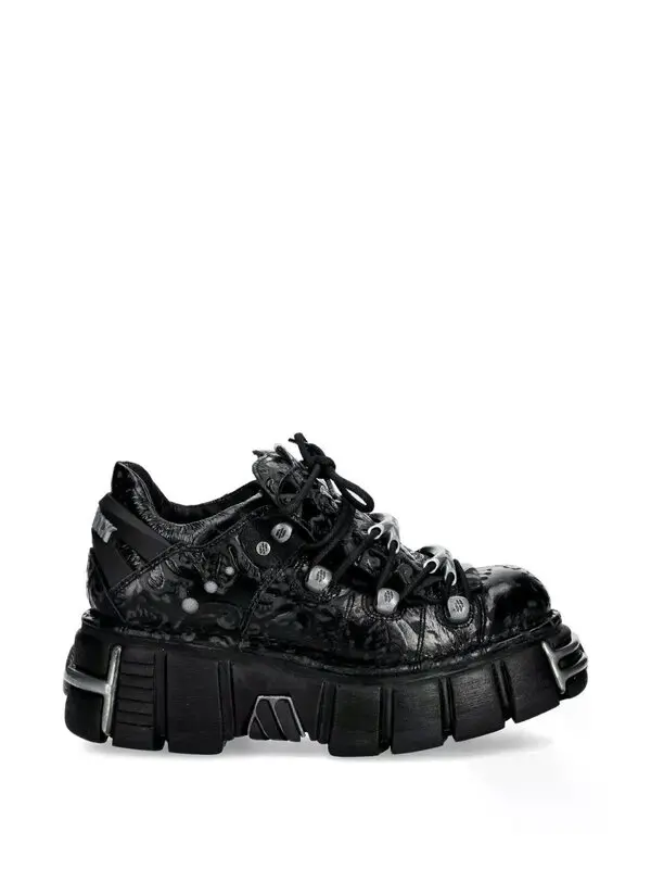 NEW ROCK Embossed Lace-up Sneakers
