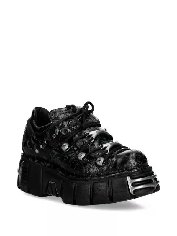 NEW ROCK Embossed Lace-up Sneakers