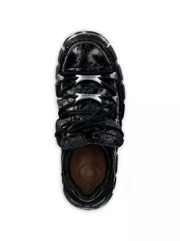 NEW ROCK Embossed Lace-up Sneakers