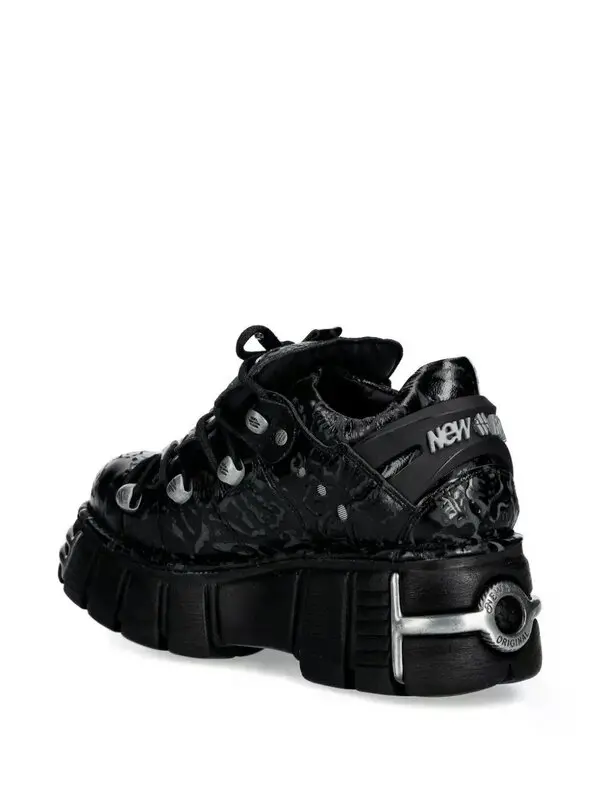 NEW ROCK Embossed Lace-up Sneakers